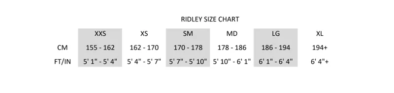 Ridley Frame Size Guide - Infoupdate.org