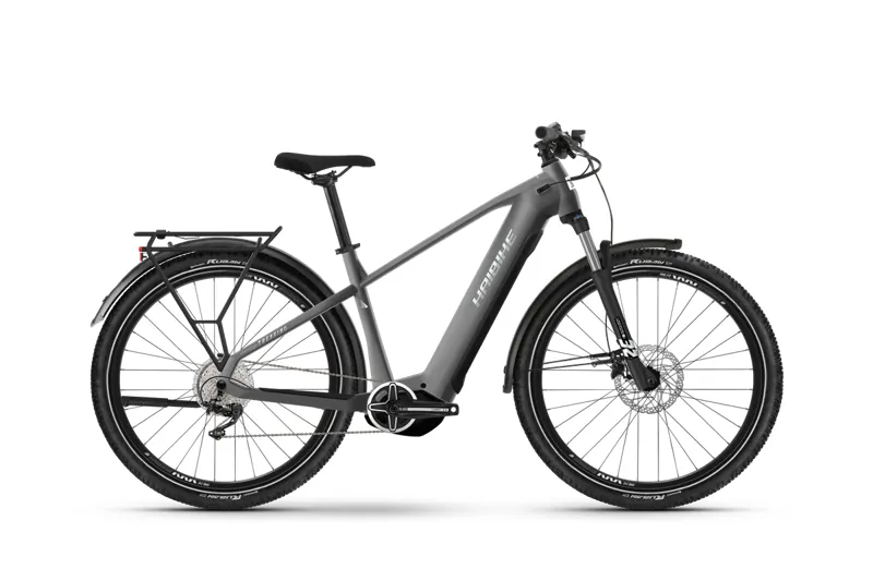 Haibike Trekking 4 High Electric Hybrid Bike Dark Silver Matt