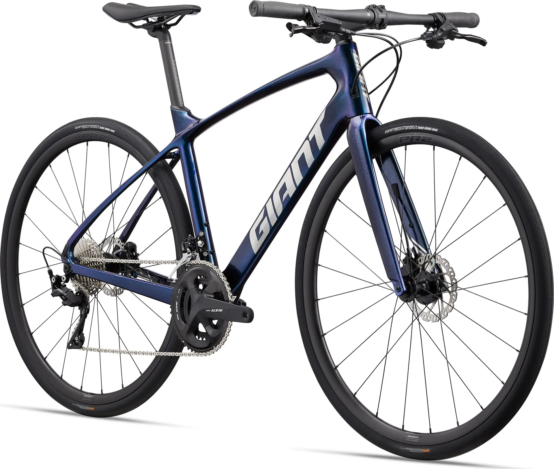 Giant FastRoad Advanced 1 Carbon Flat Bar Road Bike Starry Night